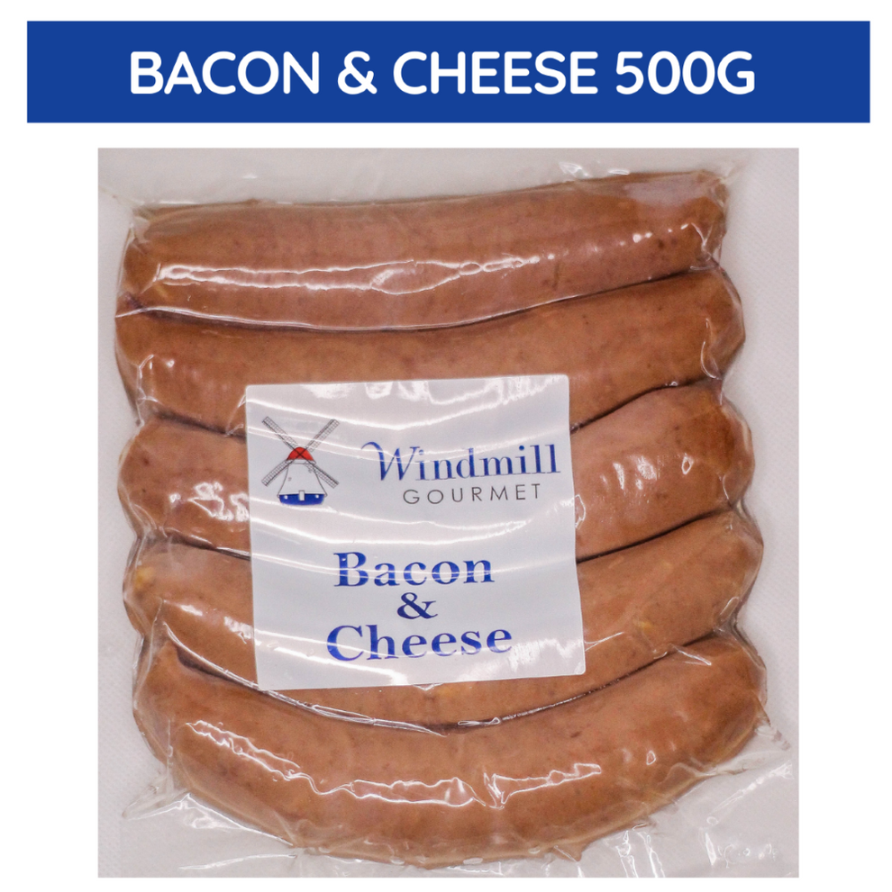 Bacon & Cheese Sausage 500g – Windmill Gourmet Central Hub